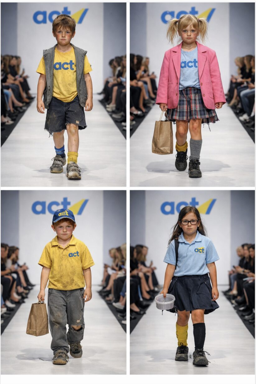 Imagine if ACT do to school uniforms what they did to School lunches ...